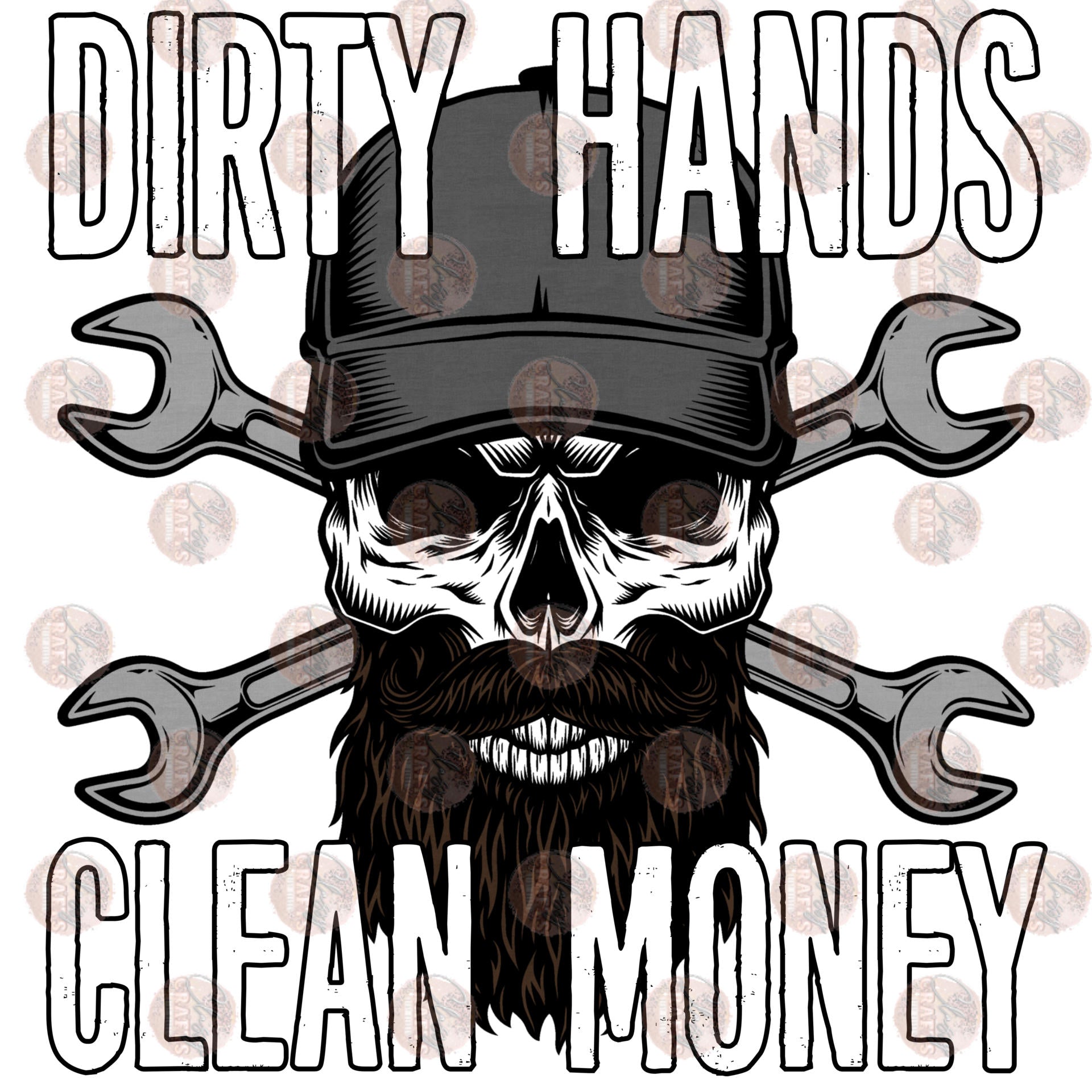 Dirty Hands Clean Money Beard Sublimation Transfer Classy Crafts Dirty Hands Clean Money Beard Sublimation Transfer Classy Crafts